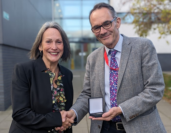 Professor Wendy Barclay of Imperial College London receives the ...