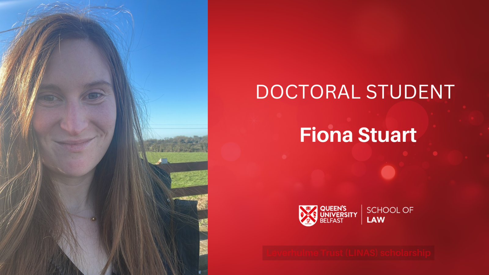 Fiona Stuart secures a Leverhulme Trust (LINAS) scholarship | School of ...