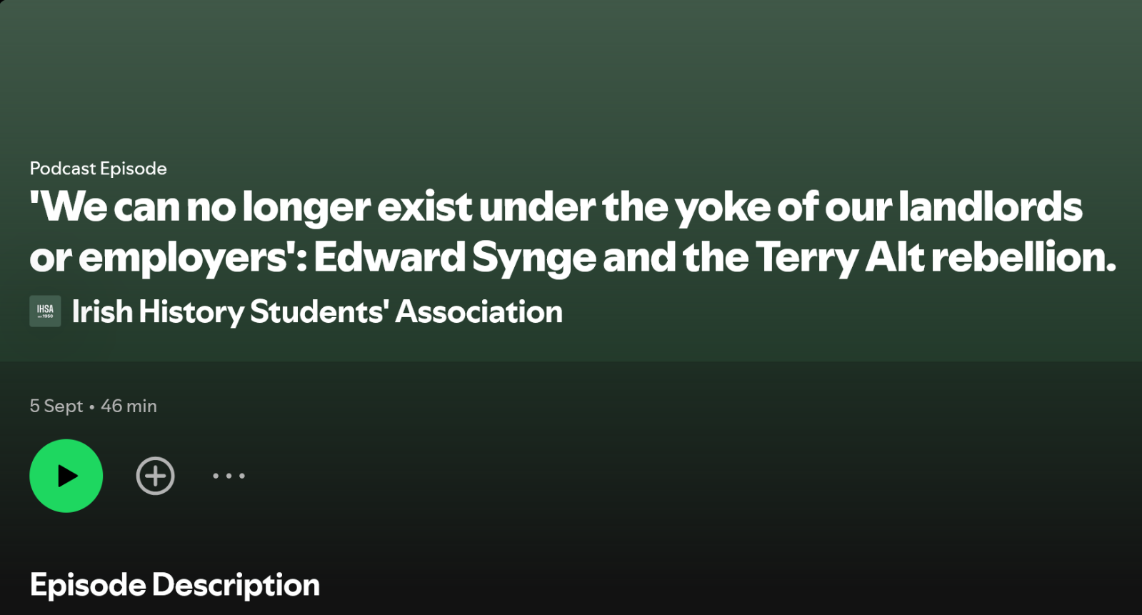 IHSA Postgrad Research Podcast | Irish Studies Gateway | Queen's ...