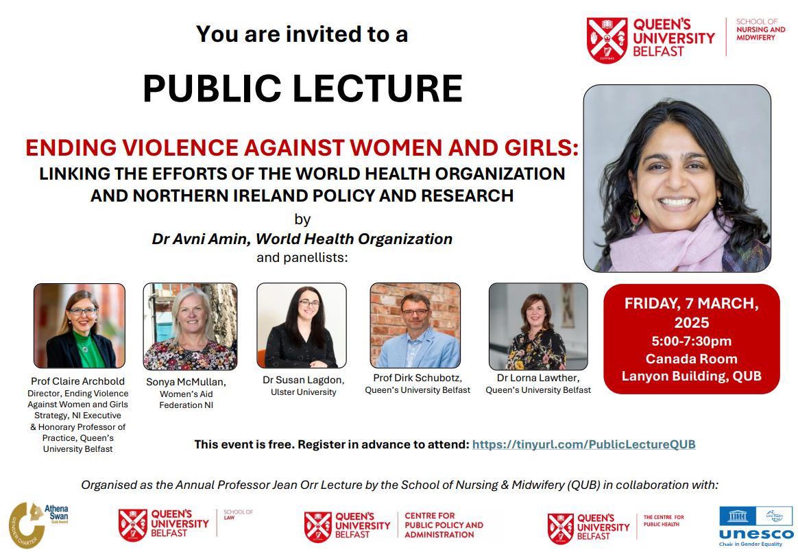 School of Nursing and Midwifery - Public Lecture | Queen's Gender ...