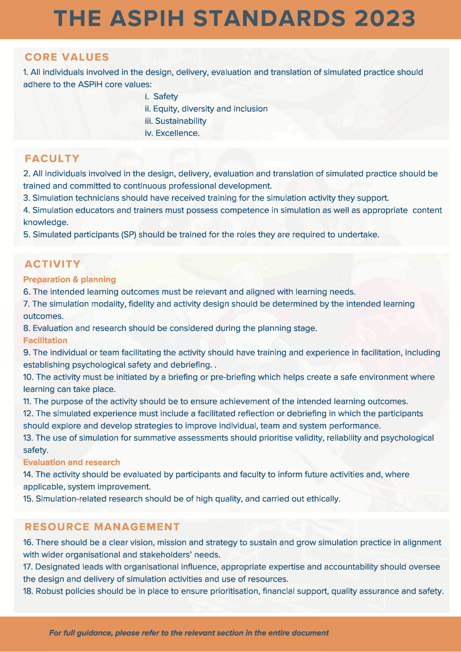 ASPiH Standards | KN Cheung SK Chin InterSim Centre